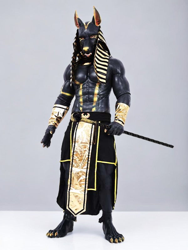 Anubis Fursuit Muscle Petsuit in Silicone: Ultimate Cosplay Set | Aurora Cosplay
